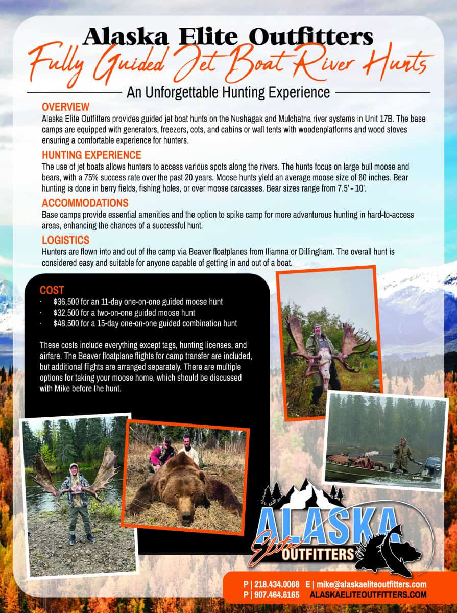 Alaskan Jet Boat River Hunt | Guided Moose & Bear Hunting